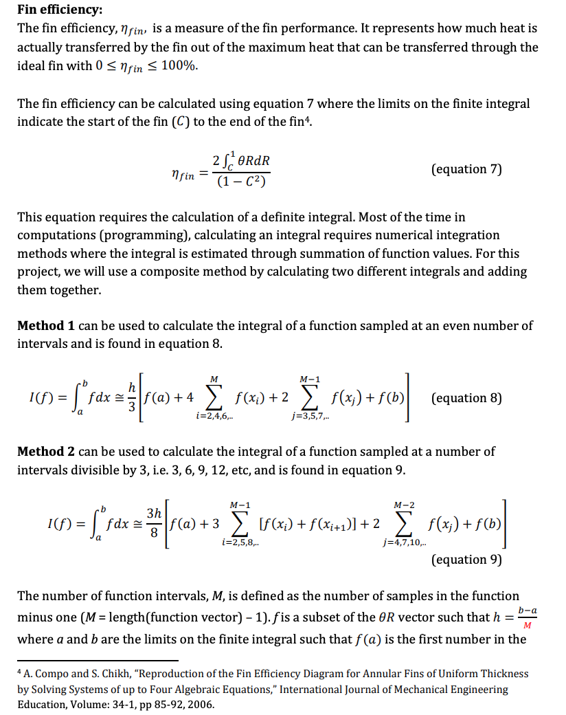 Fin efficiency: The fin efficiency, n fin, is a | Chegg.com