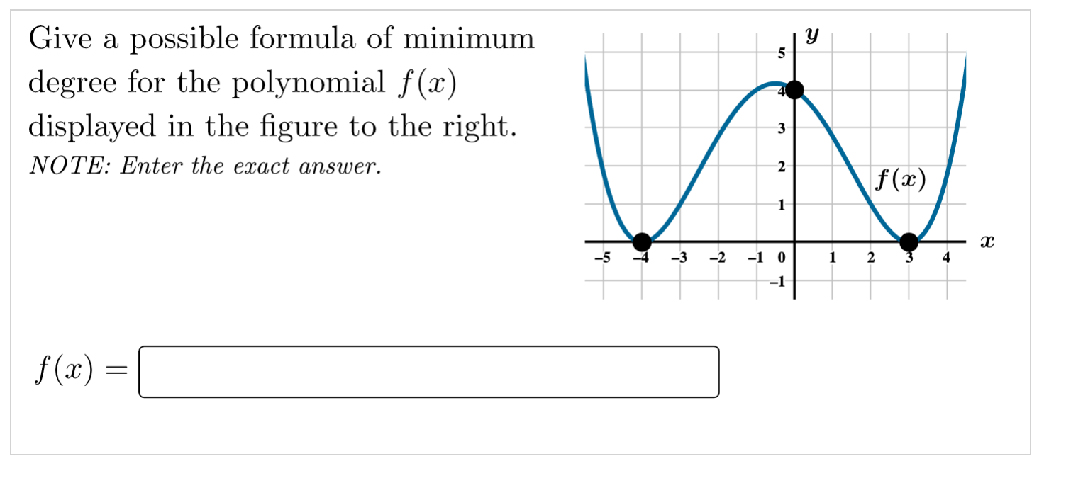 Solved y Edit 2 1 Give a possible formula of minimum degree | Chegg.com
