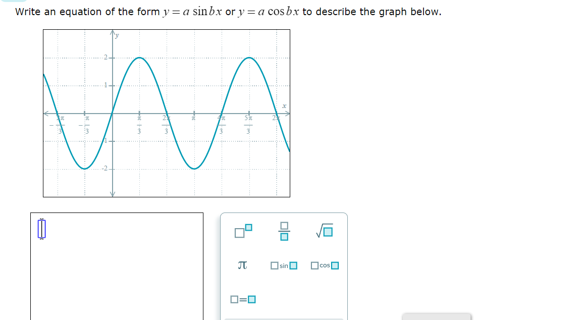 Solved Write An Equation Of The Form Yasinbx Or Yacosb