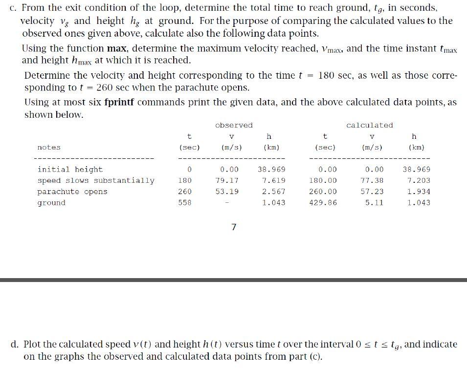 c. From the exit condition of the loop, determine the | Chegg.com