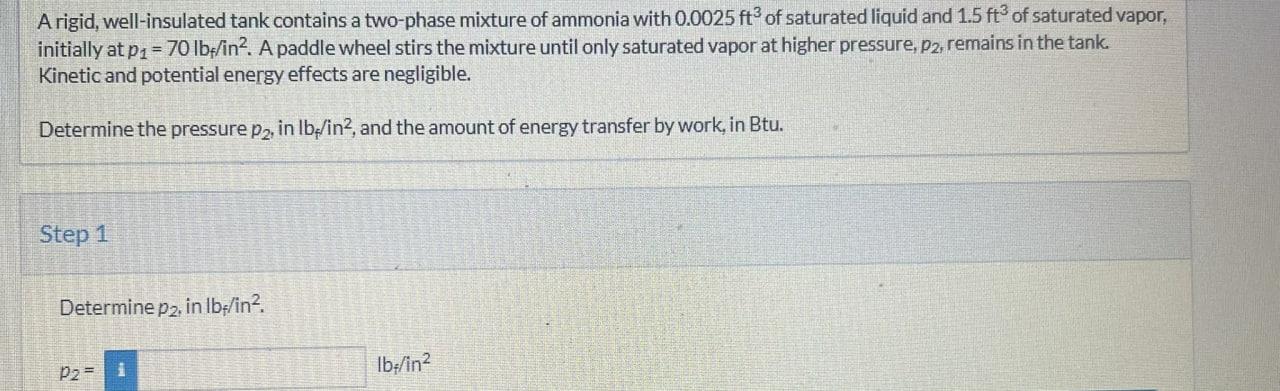Solved A rigid, well-insulated tank contains a two-phase | Chegg.com