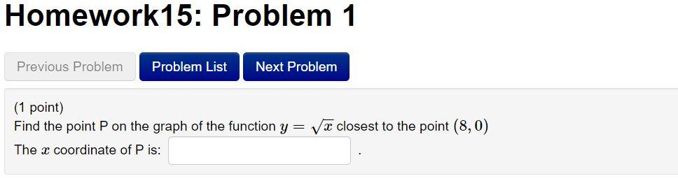 Solved Homework15 Problem 1 Previous Problem Problem List