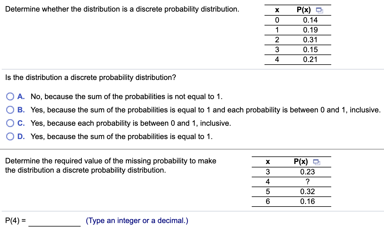 Solved Determine Whether The Distribution Is A Discrete Chegg