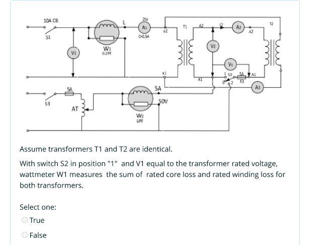 Solved During a transformer back to back test active power | Chegg.com