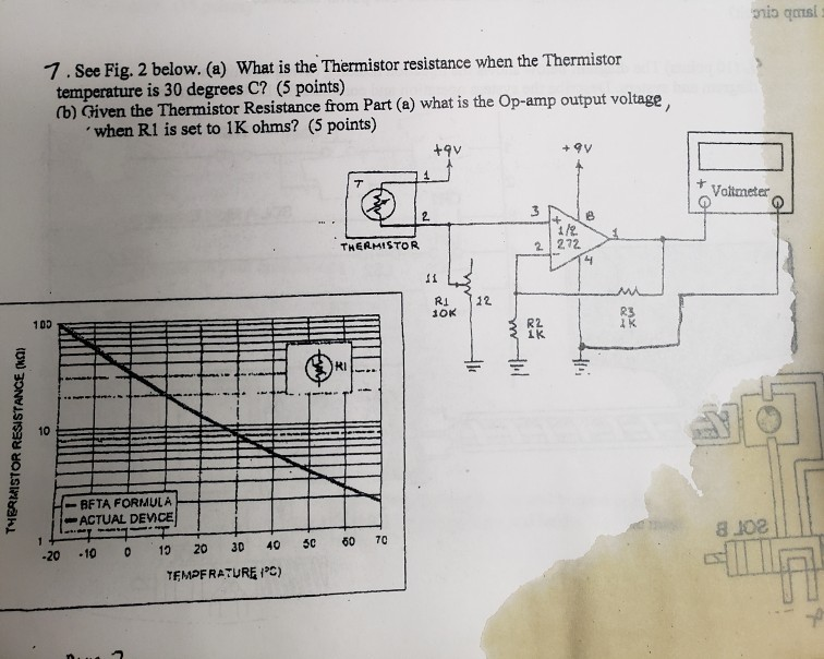 Solved 7. See Fig. 2 below. (a) What is the Thermistor | Chegg.com