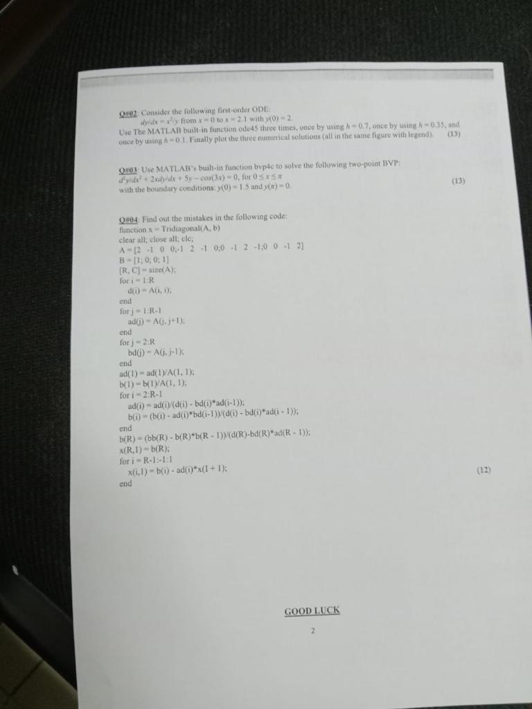 Solved ONO2. Consider the following first-order ODE: this | Chegg.com