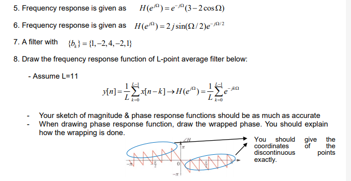 5. Frequency response is given as H(en)= (3-2 cos 2) | Chegg.com