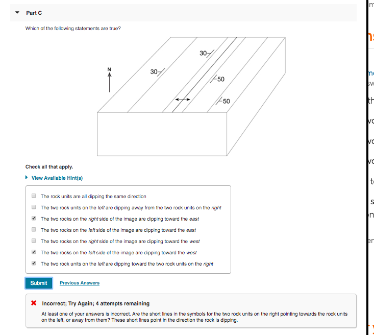 Solved Part B Rank the dip angles from steepest to most | Chegg.com