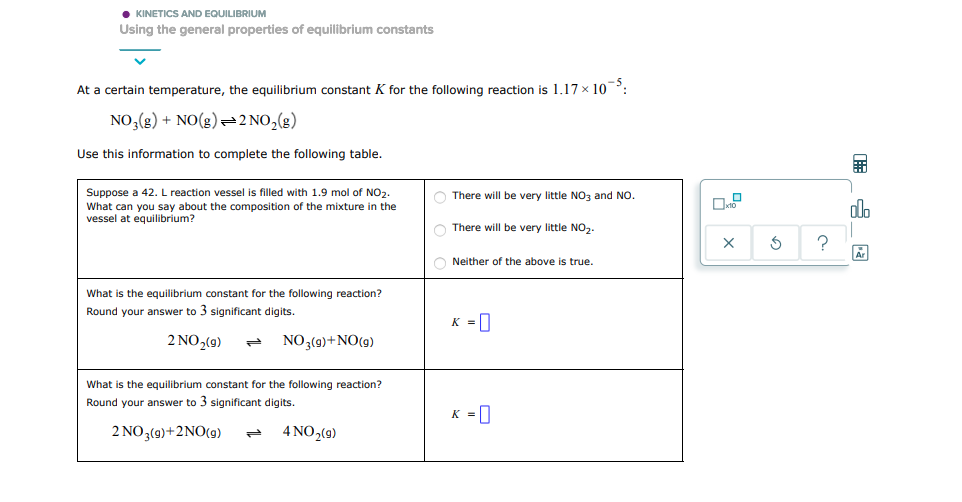 Solved • KINETICS AND EQUILIBRIUM Using the general | Chegg.com