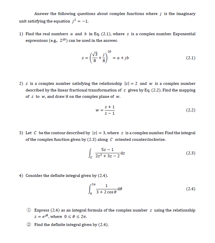 Solved Answer the following questions about complex | Chegg.com
