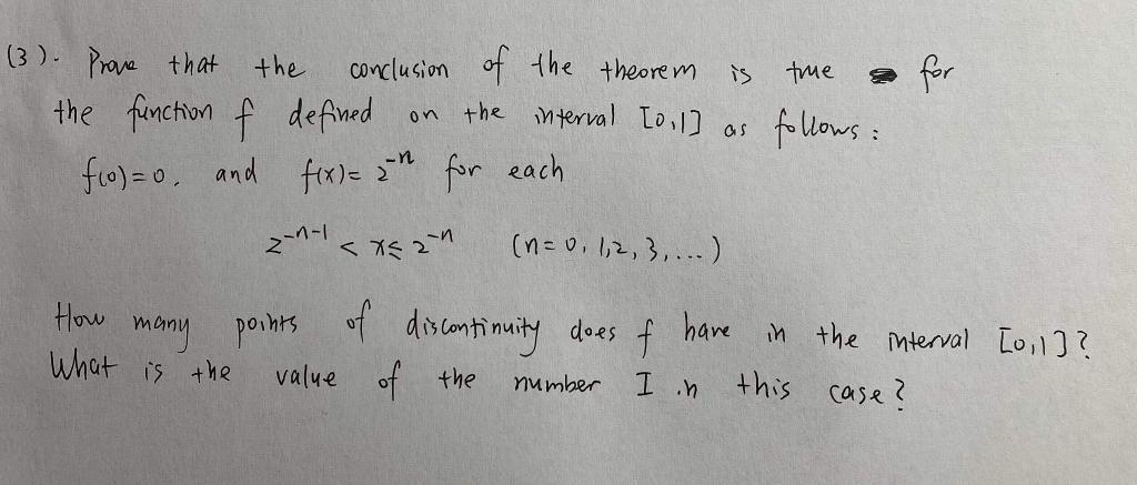 Solved Theorem f continuous function on an interval [a,b]. | Chegg.com