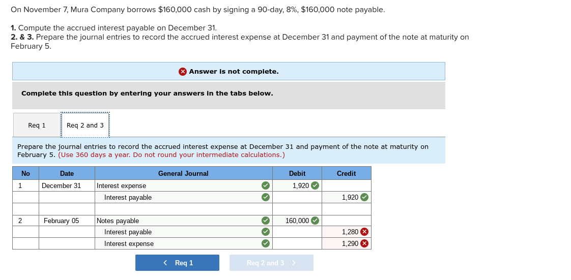 Solved On November 7, Mura Company borrows $160,000 cash by | Chegg.com