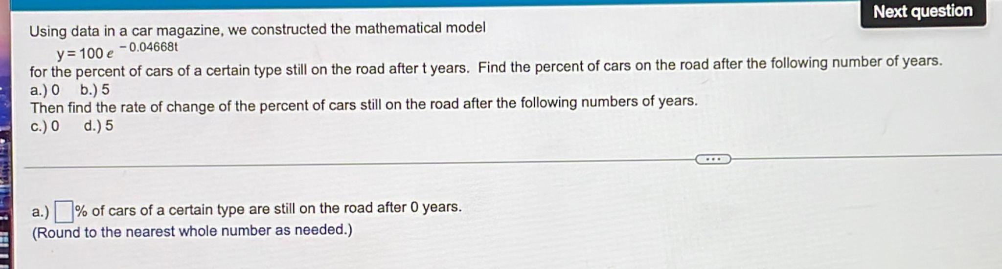 Solved Using data in a car magazine, we constructed the | Chegg.com