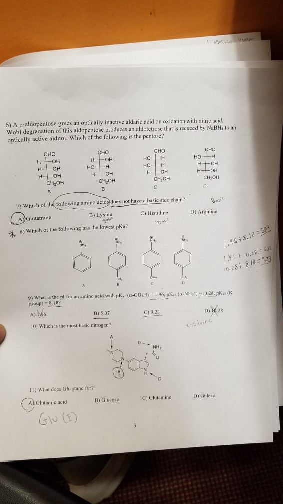 Solved 6) A p-aldopentose gives an optically inactive | Chegg.com