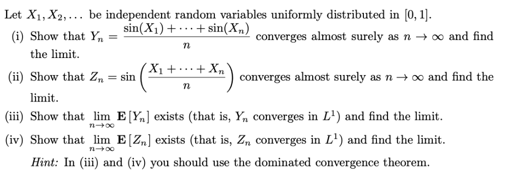 Solved Let X1, X2,... be independent random variables | Chegg.com