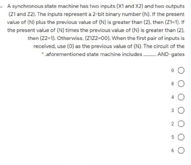 Solved • A synchronous state machine has two inputs (X1 and | Chegg.com