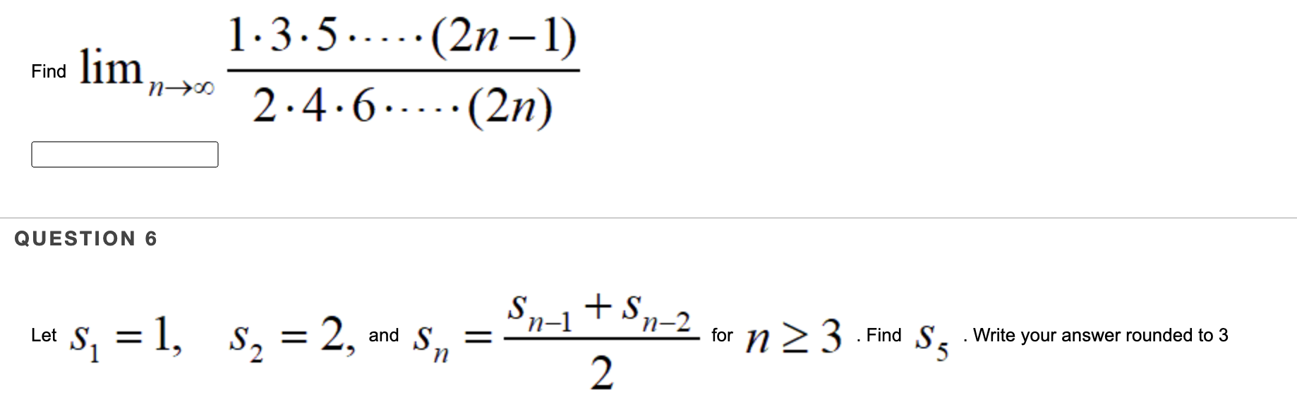Solved Find Lim 1 3 5 2n 1 2 4 6 2n N 00 Chegg