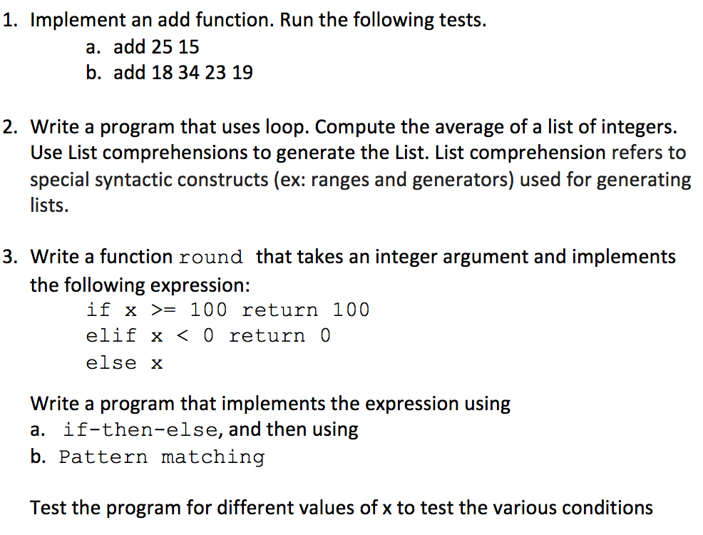 Solved Using F Write Compile And Test The Following Simple