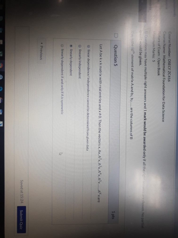 Solved 1) Questions may have multiple right answers and 1 | Chegg.com
