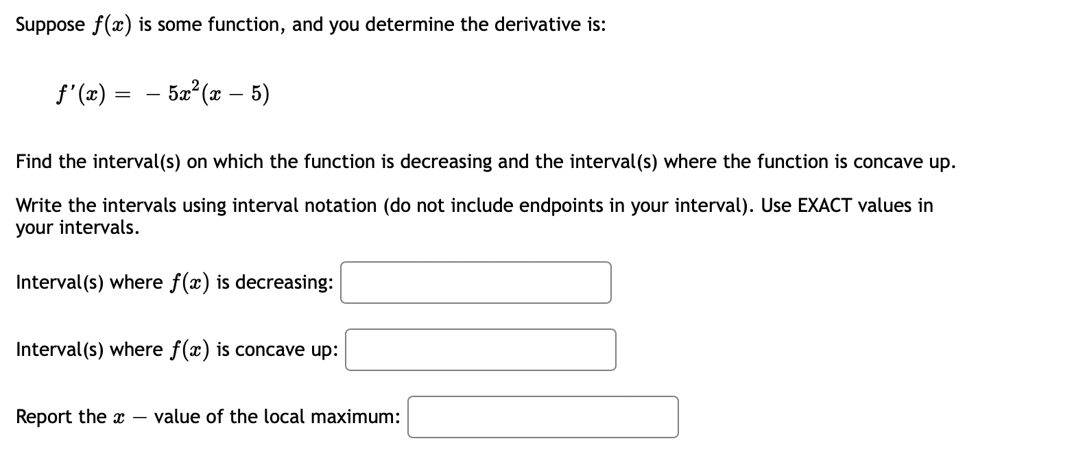 Solved Suppose f(x) is some function, and you determine the | Chegg.com