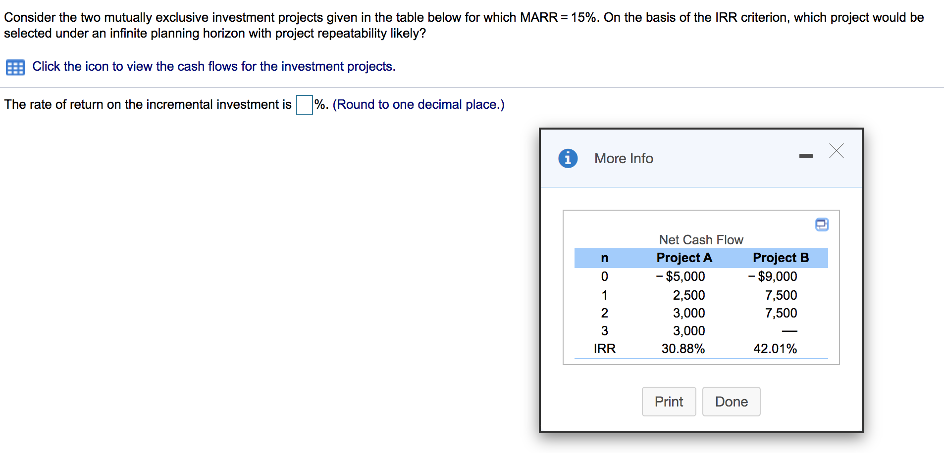 Solved Consider the two mutually exclusive investment | Chegg.com