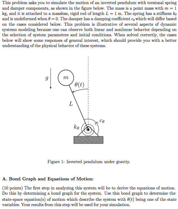 This problem asks you to simulate the motion of an | Chegg.com