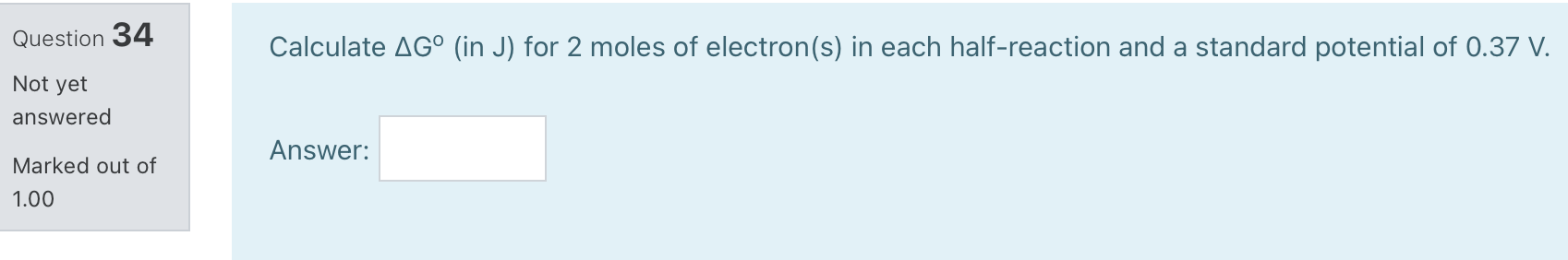 Solved Question 32 Calculate Eº from the table of standard | Chegg.com