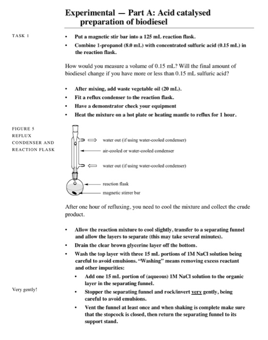 Solved Preparation of biodiesel from waste vegetable oil | Chegg.com