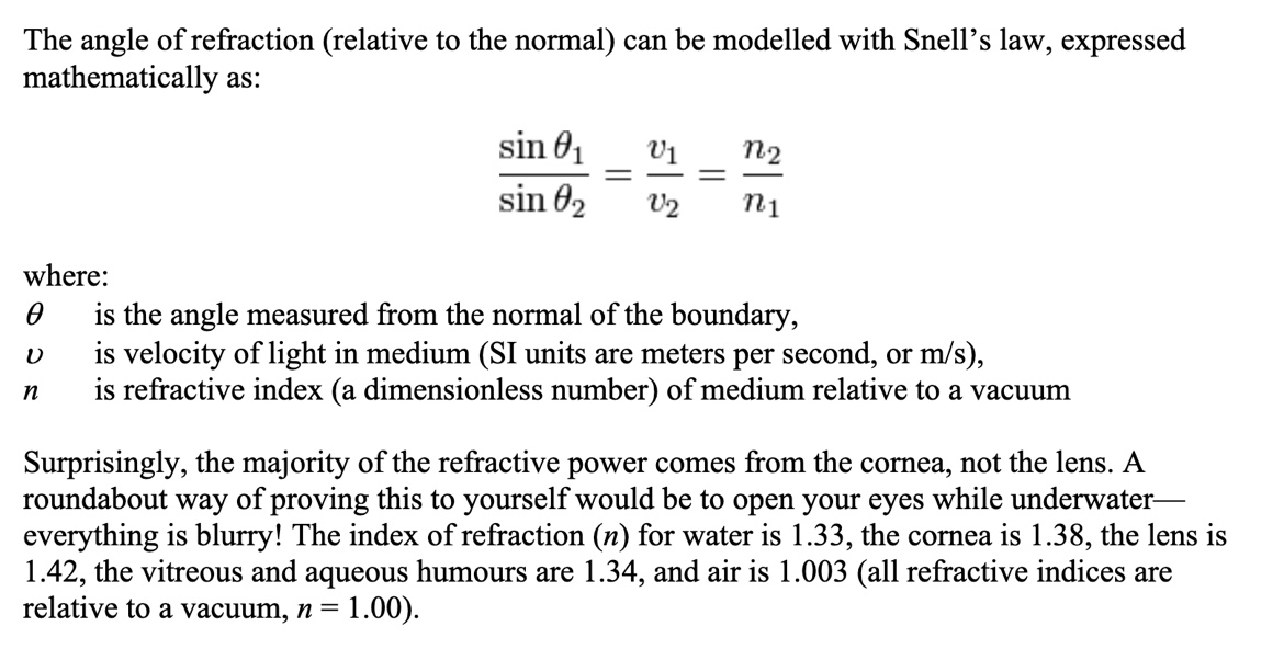 Solved Q2. a) (2 points) Calculate the angle of refraction | Chegg.com