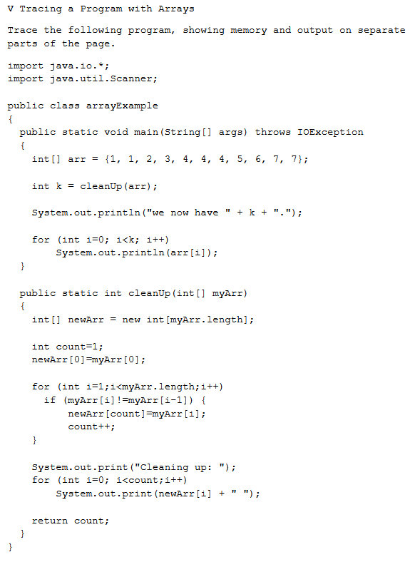 Solved please show the trace by hand and explain the steps. | Chegg.com