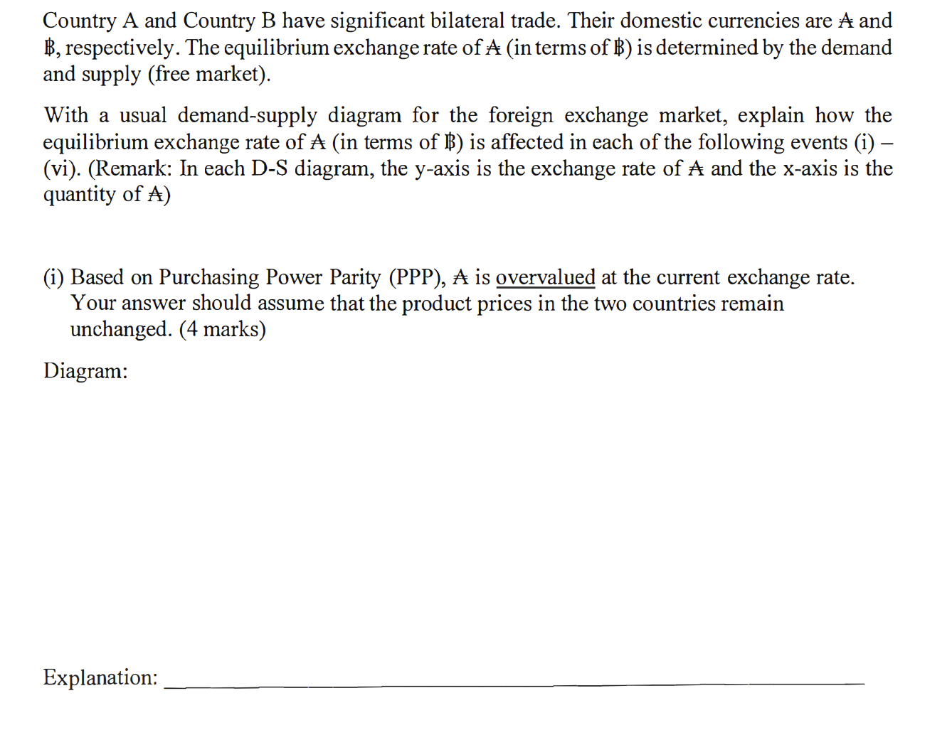 Solved Country \( ﻿A \) ﻿and Country \( ﻿B \) ﻿have | Chegg.com