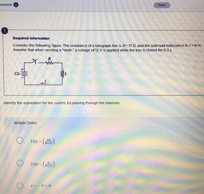 Solved ework Saved Required information Consider the | Chegg.com Solved ework Saved Required information Consider the | Chegg.com