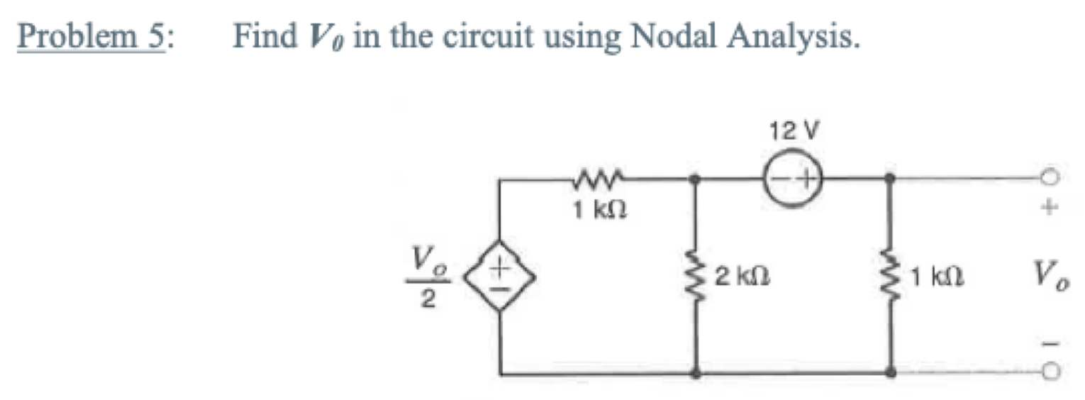 Solved Find V0 in the circuit using Nodal Analysis. | Chegg.com