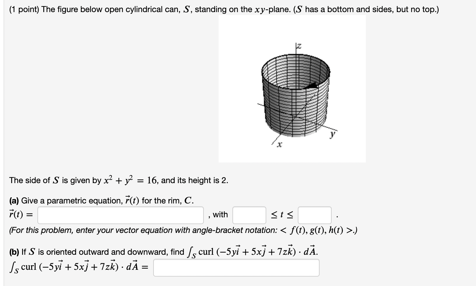 Solved The side of S is given by x2+y2=16, and its height is | Chegg.com