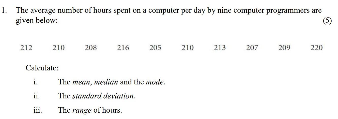 Solved The average number of hours spent on a computer per | Chegg.com