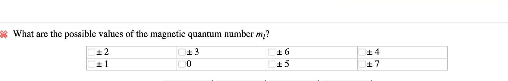 Solved What are the possible values of the magnetic quantum | Chegg.com