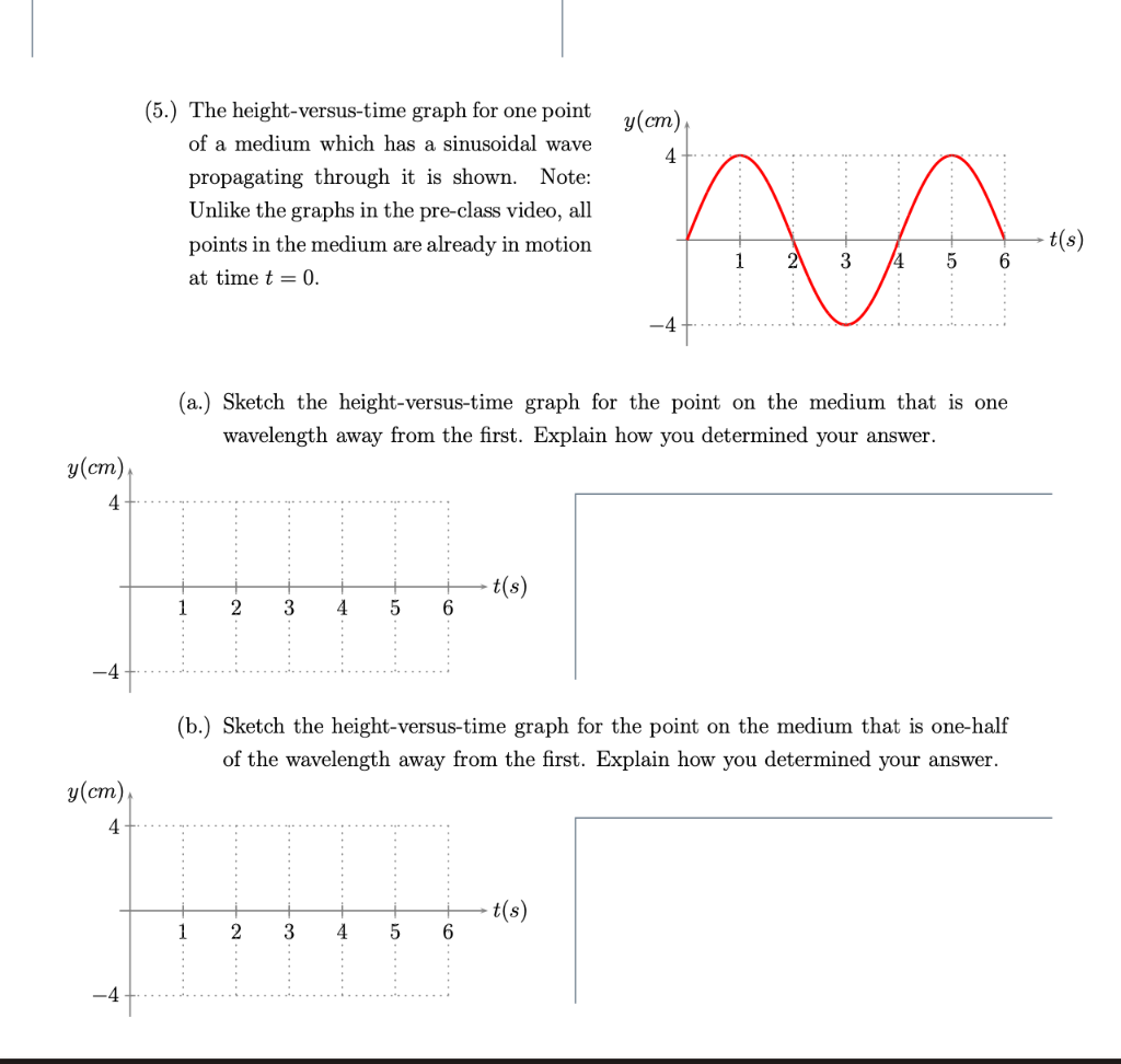 Solved -Need BOTH height vs time graphs on question #5 | Chegg.com