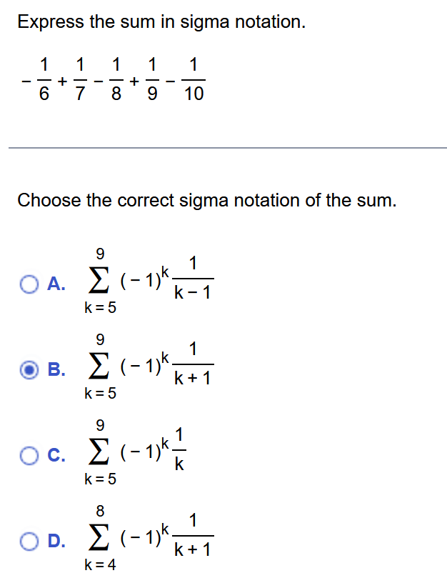 Solved Write the sum without sigma notation. Then evaluate. | Chegg.com