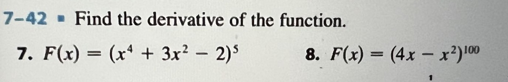 Solved Find the derivative of the | Chegg.com