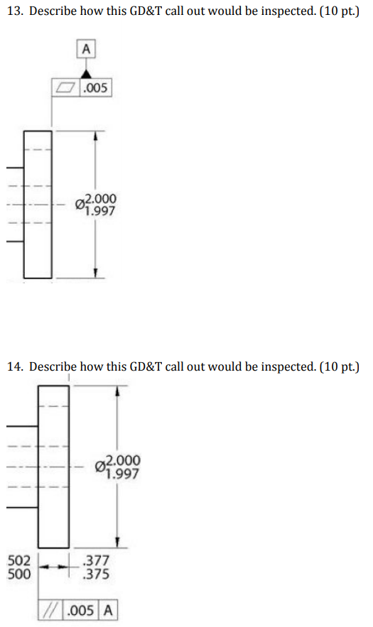 Solved 13. Describe how this GD&T call out would be | Chegg.com