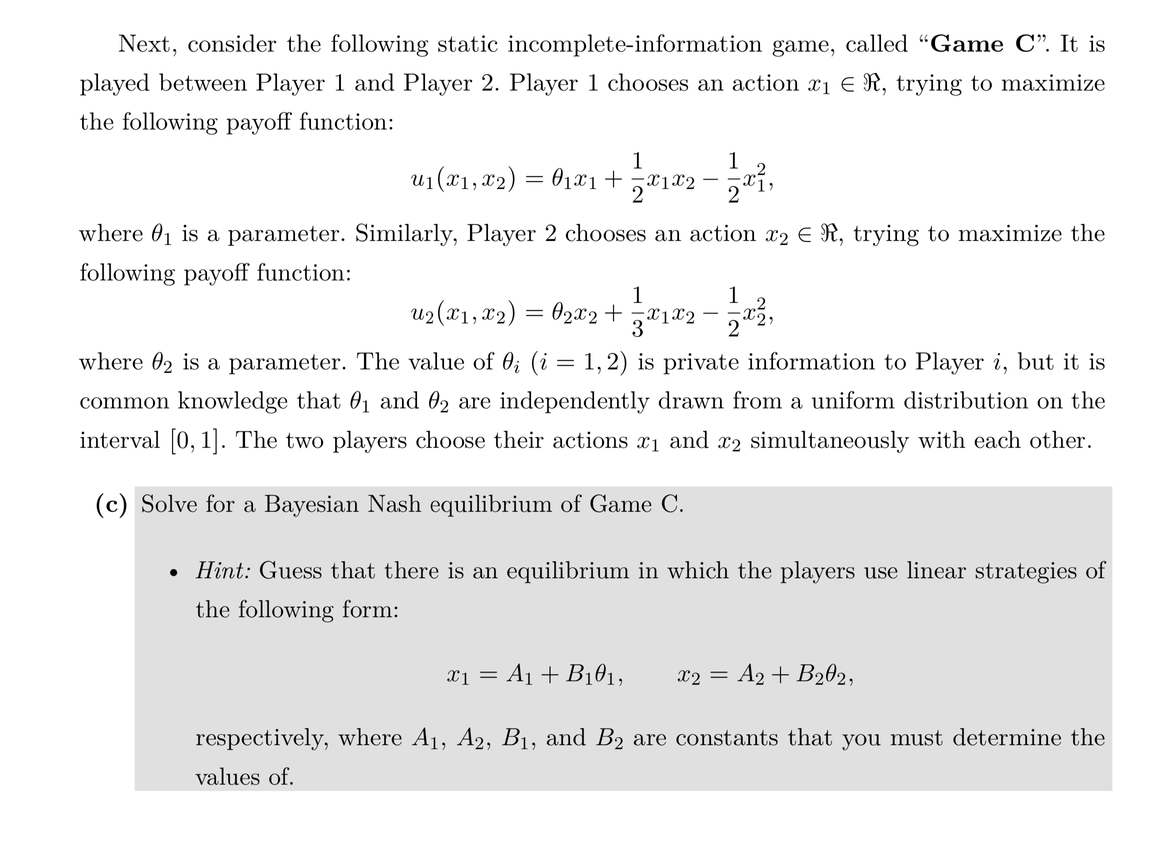 Solved Next, consider the following static | Chegg.com