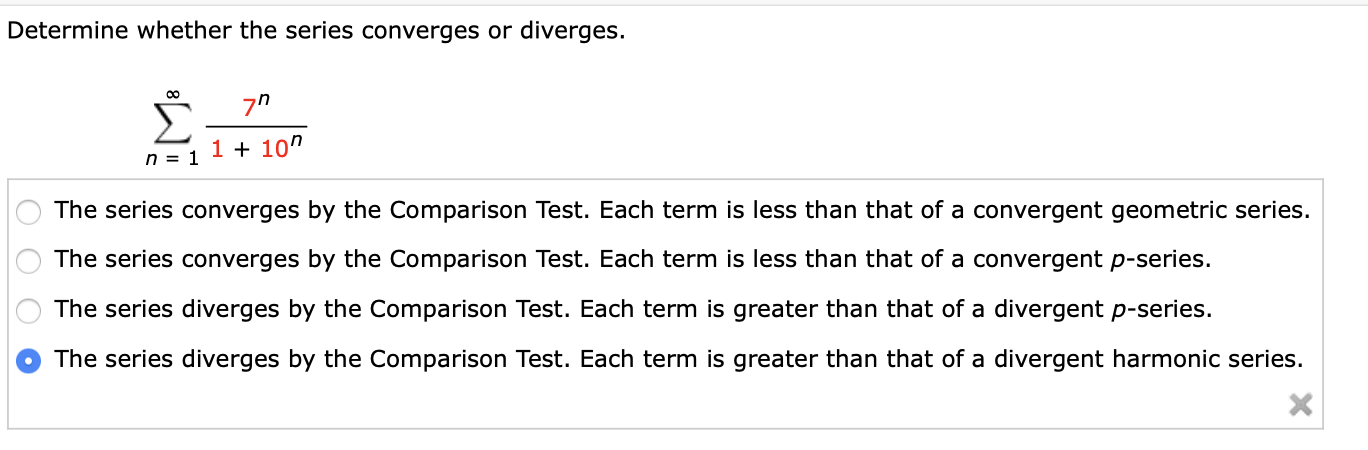 Solved Determine whether the series converges or diverges. | Chegg.com