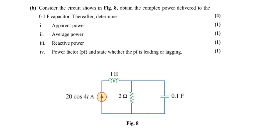 Solved Consider the circuit shown in Fig. 8, obtain the | Chegg.com