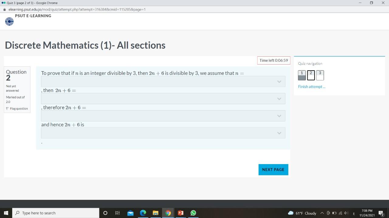 Solved Discrete Mathematics (1)- All sections To prove that | Chegg.com