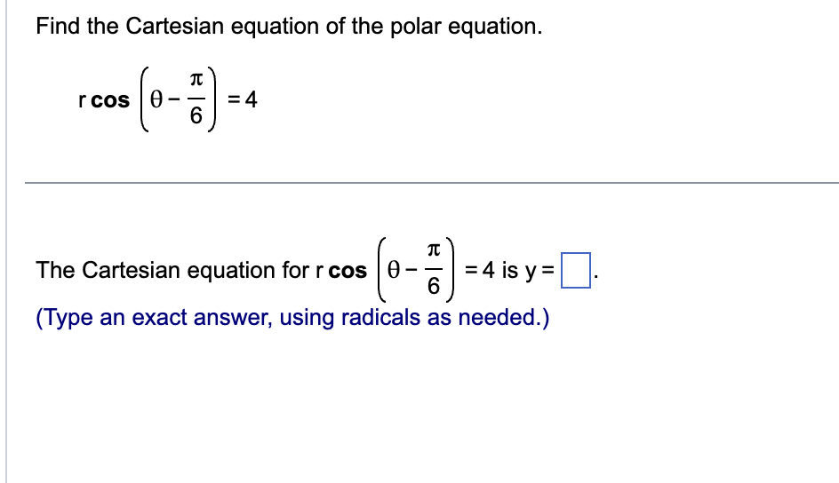 Solved Replace the polar equation r=8sinθ with an equivalent | Chegg.com