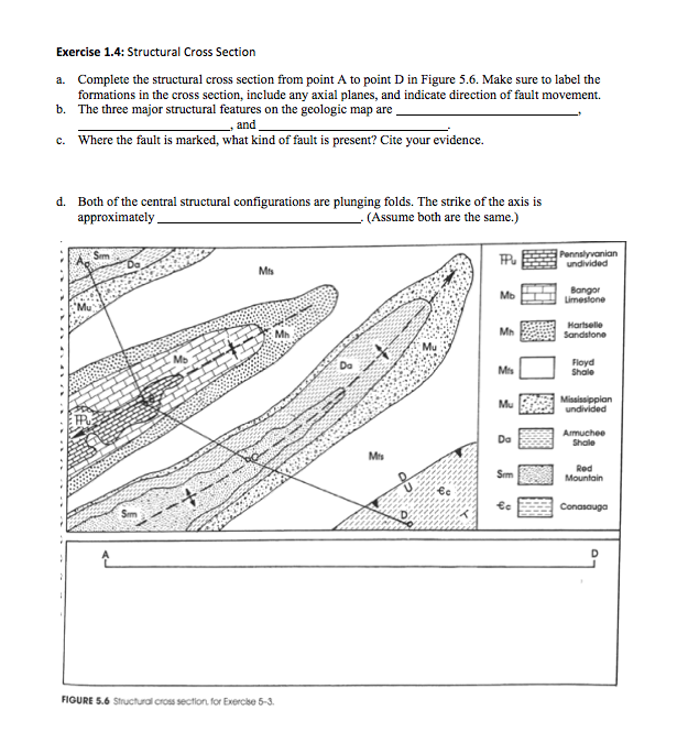 Solved Exercise 1.4: Structural Cross Section a. Complete | Chegg.com