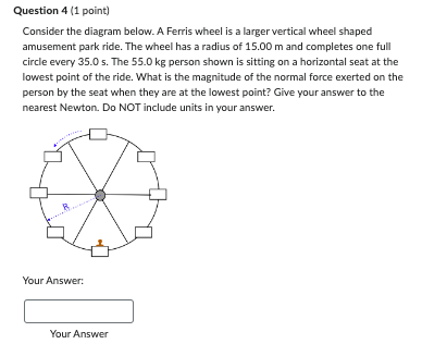 Solved Consider the diagram below. A Ferris wheel is a | Chegg.com