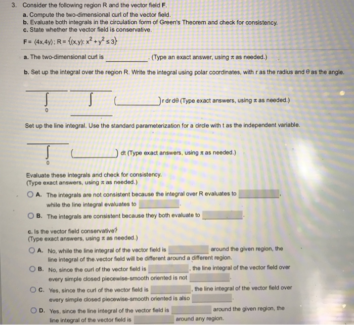 Solved 3. Consider the following region R and the vector | Chegg.com