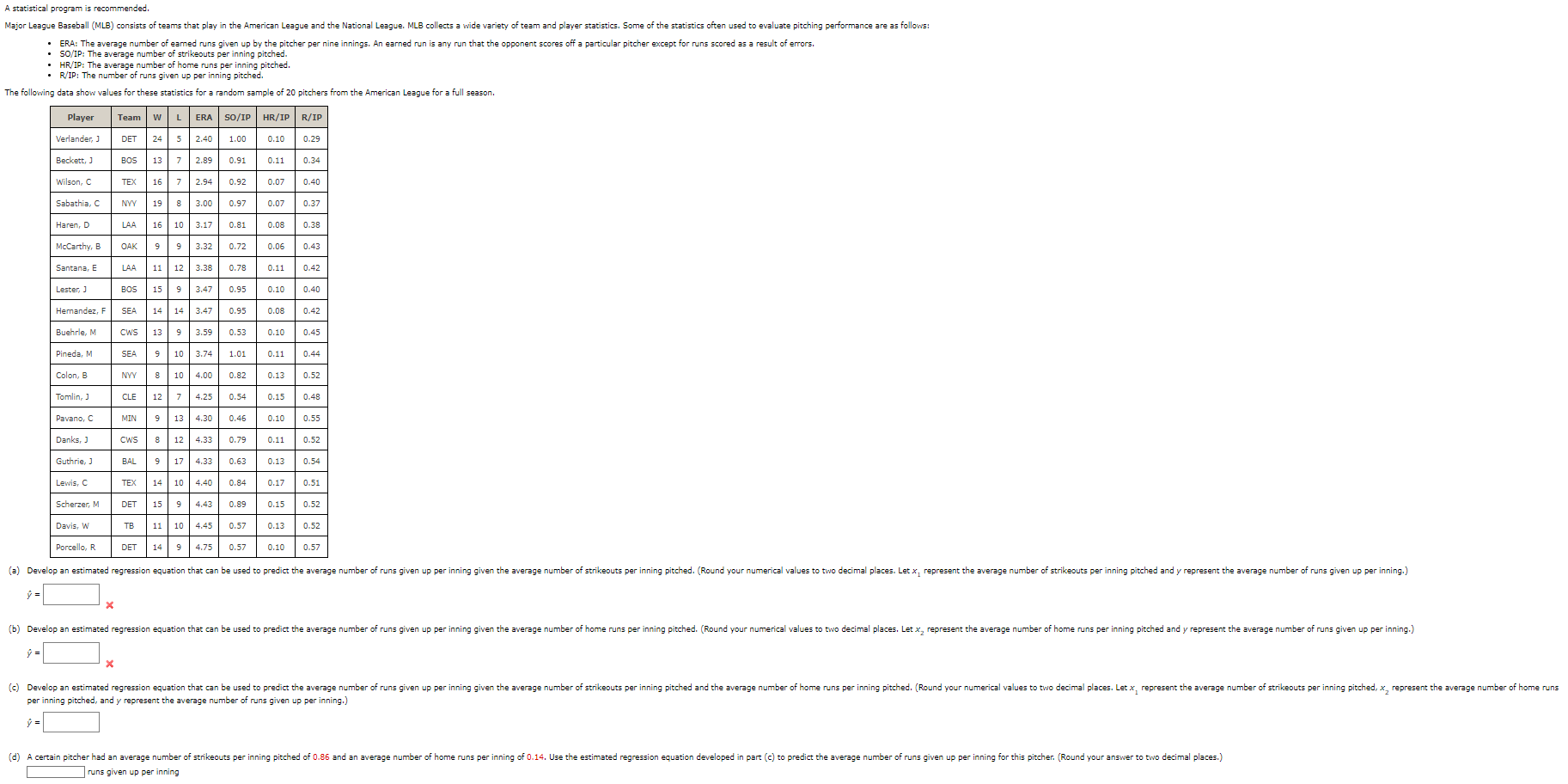 Solved A statistical program is recommended, - ERA: The | Chegg.com