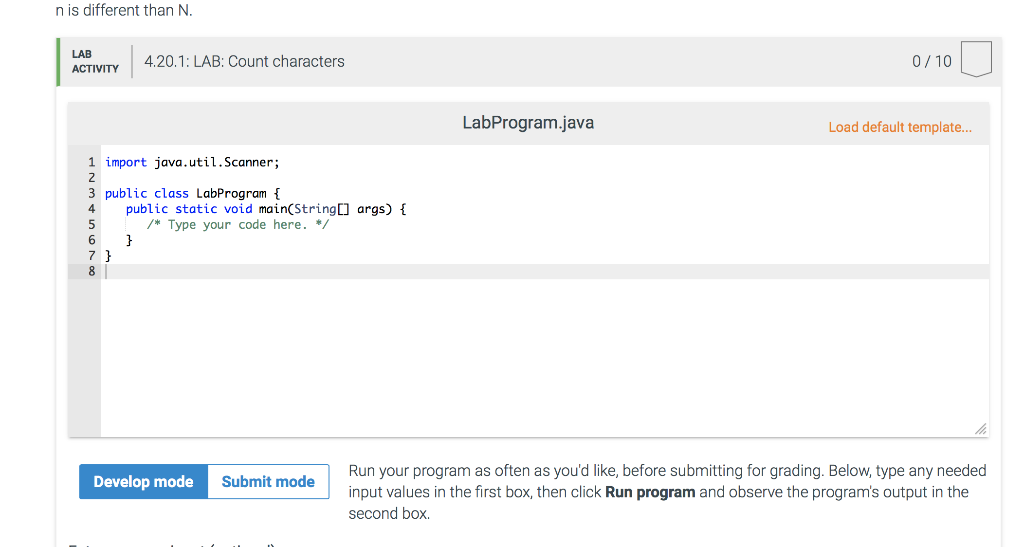 Solved: 4.20 LAB: Count characters Write a program whose i